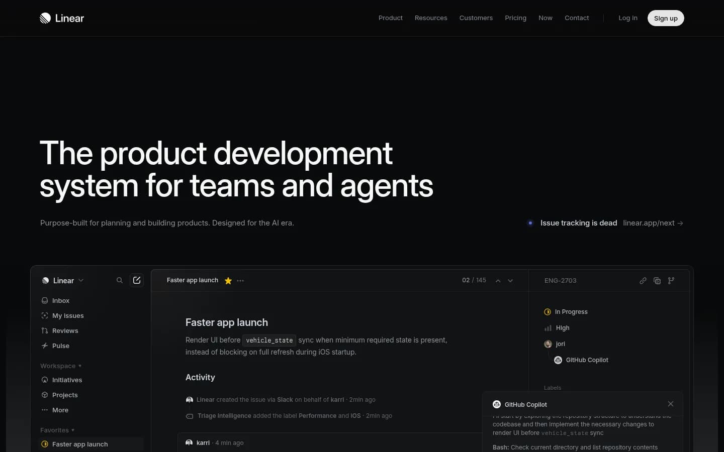 Linear AI-native project management for engineering teams