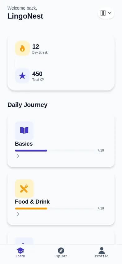 LingoNest Mobile App