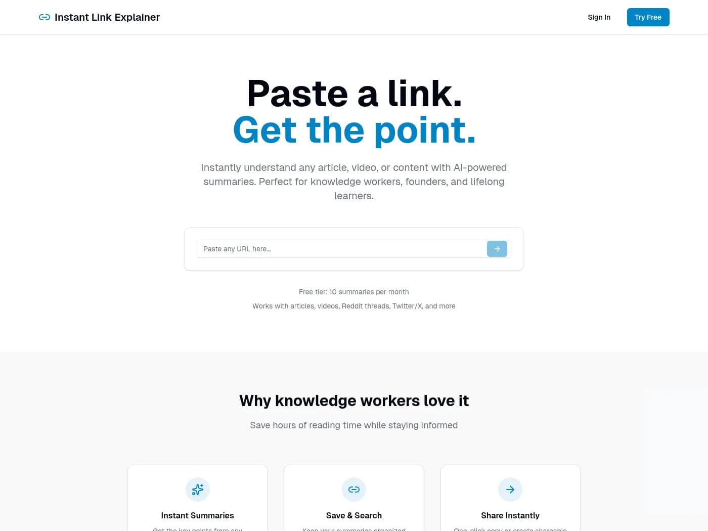 Instant Link Explainer