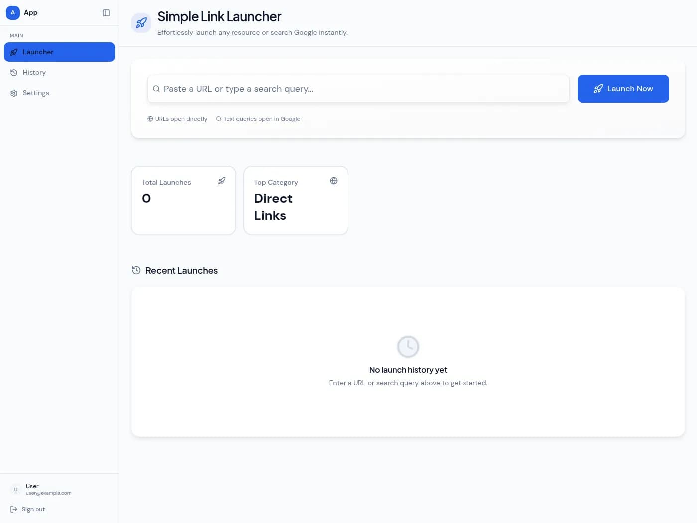 Simple Link Launcher