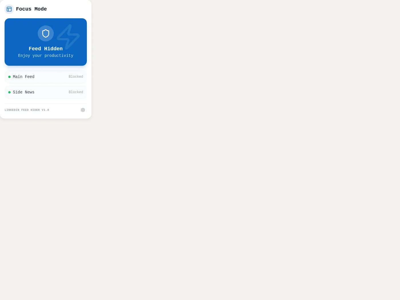 LinkedIn Feed Hider