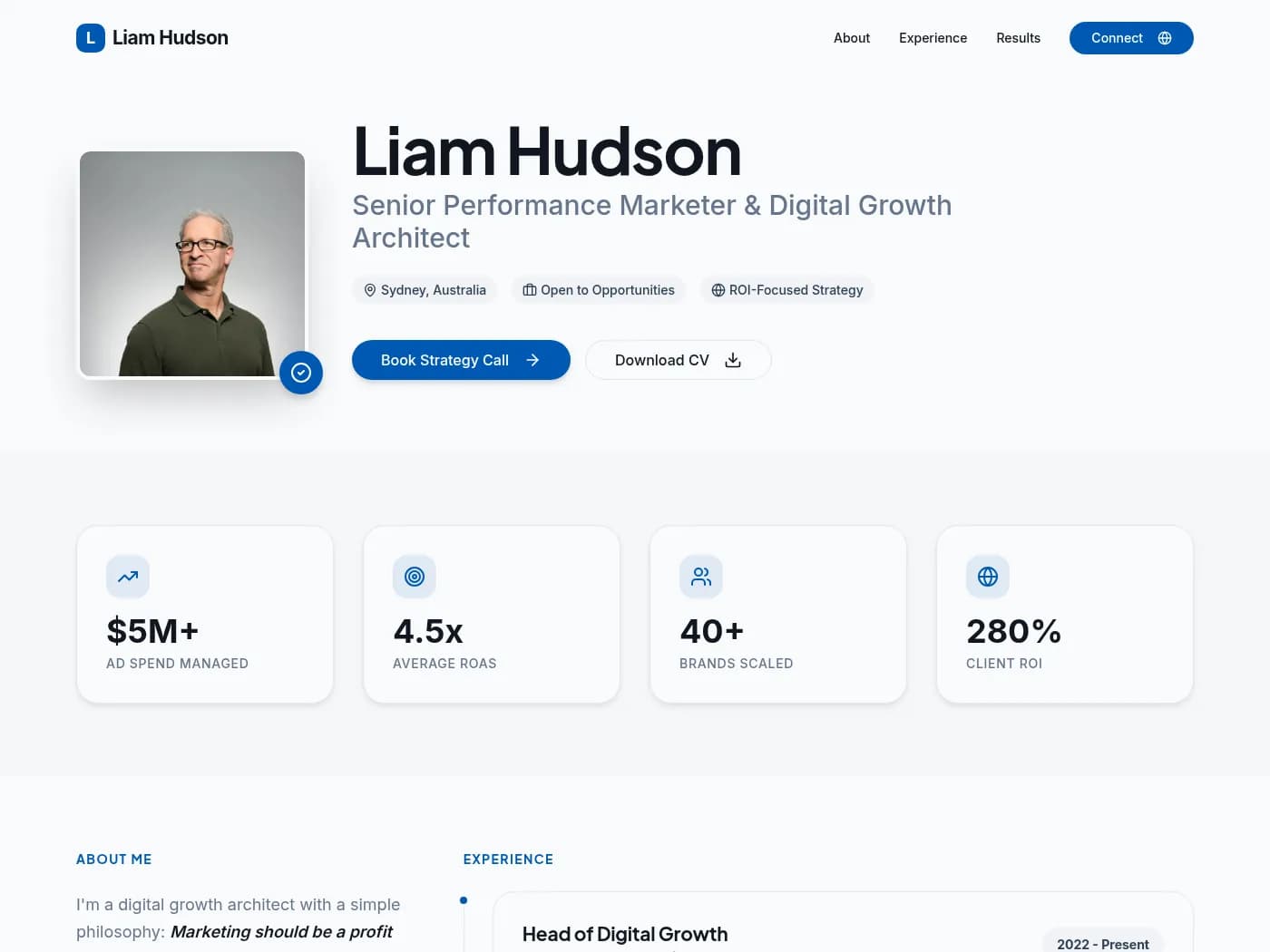 LinkedIn Profile Landing