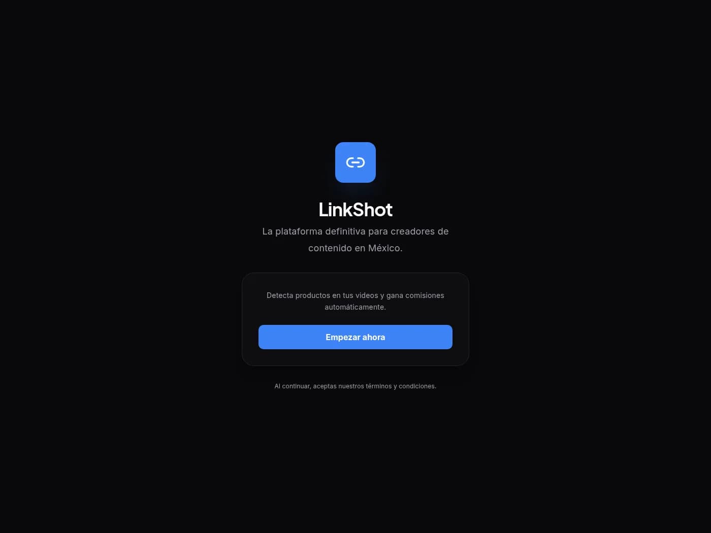 LinkShot Creator Dashboard