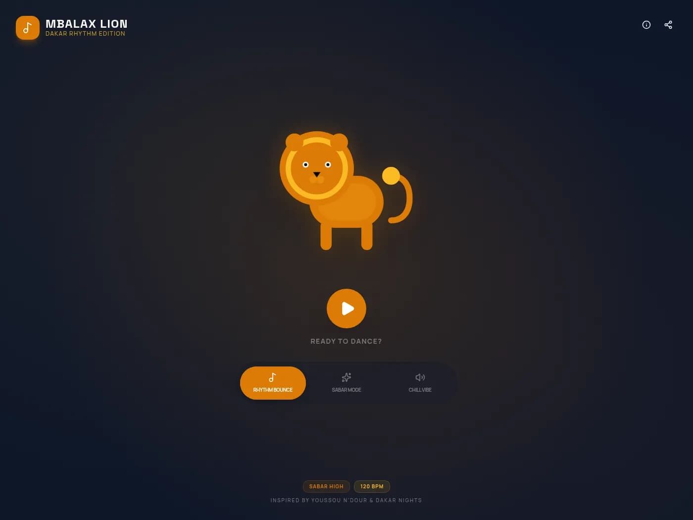 Dancing Lion Mbalax