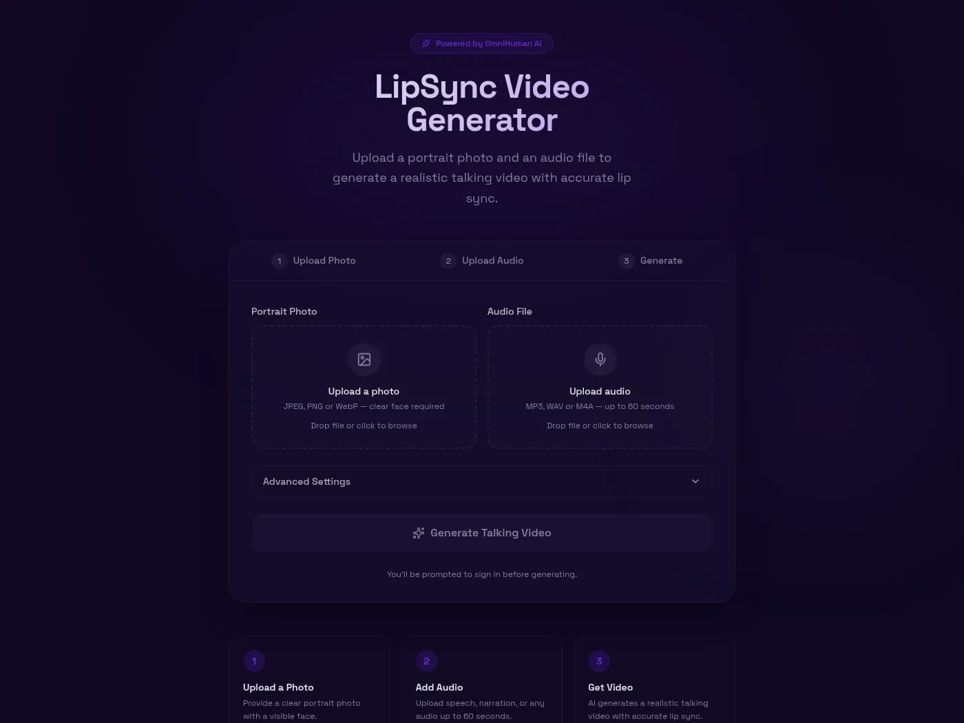 LipSync Video Generator