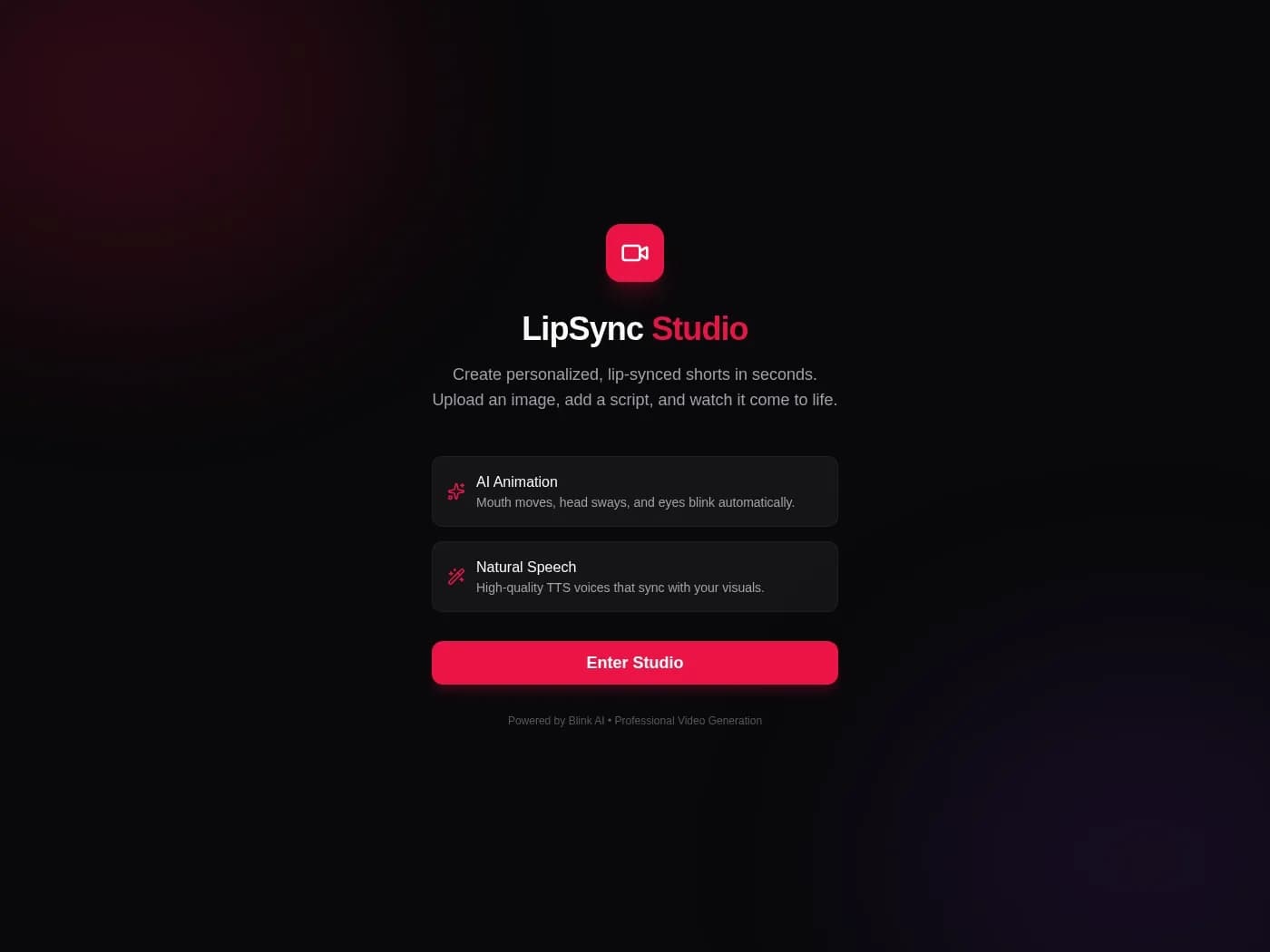 LipSync Shorts Studio