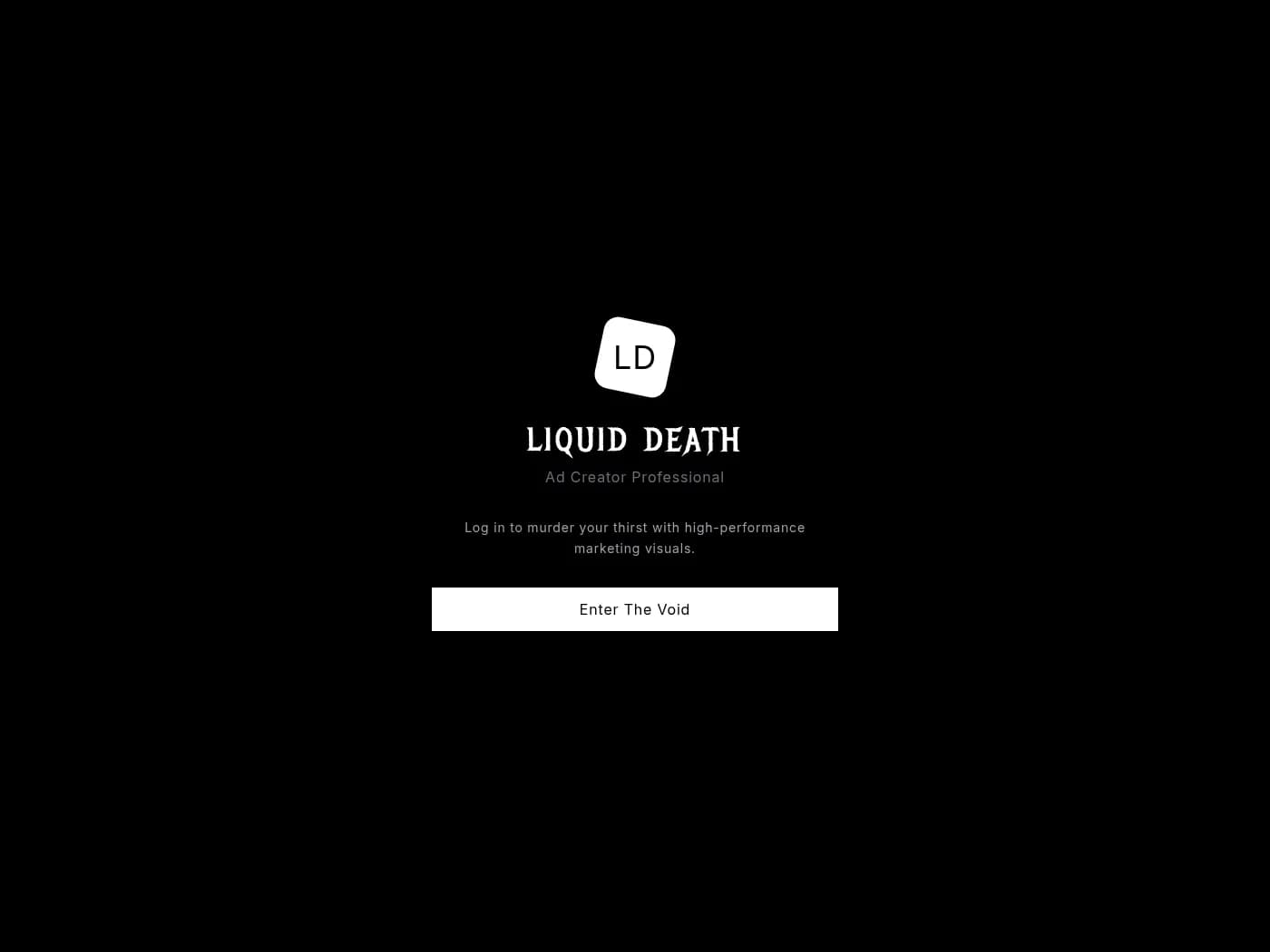 Liquid Death Ad Creator