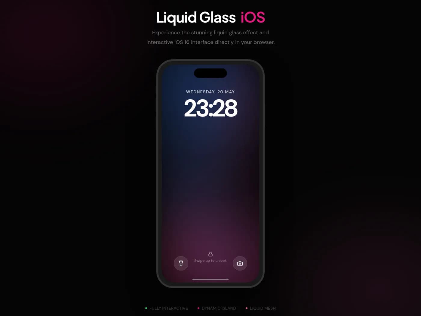Liquid Glass Phone Mockup