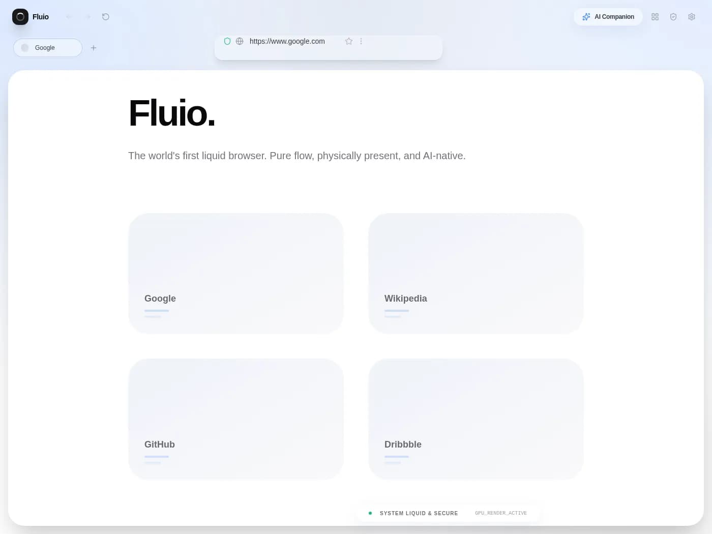 LiquidGlass Browser UI