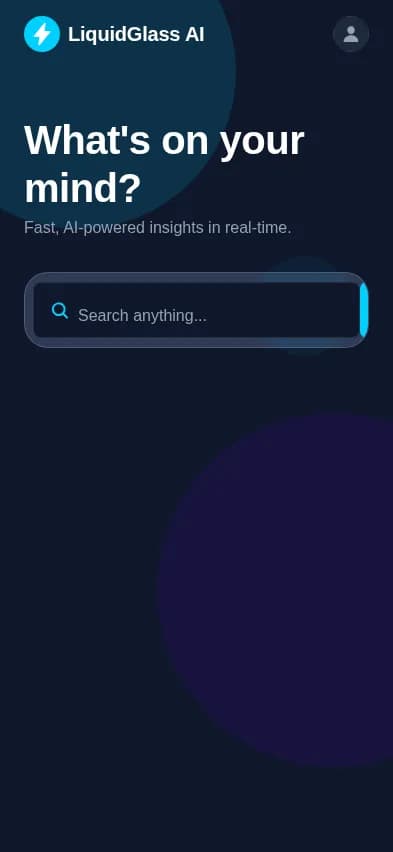 LiquidGlass Search AI