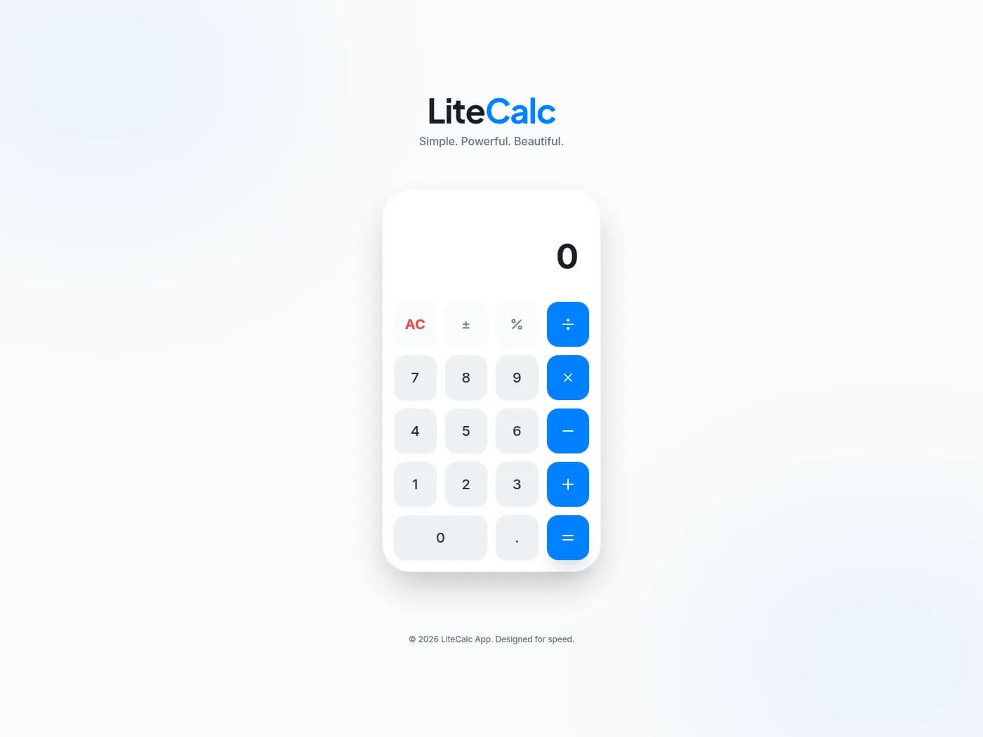 LiteCalc App