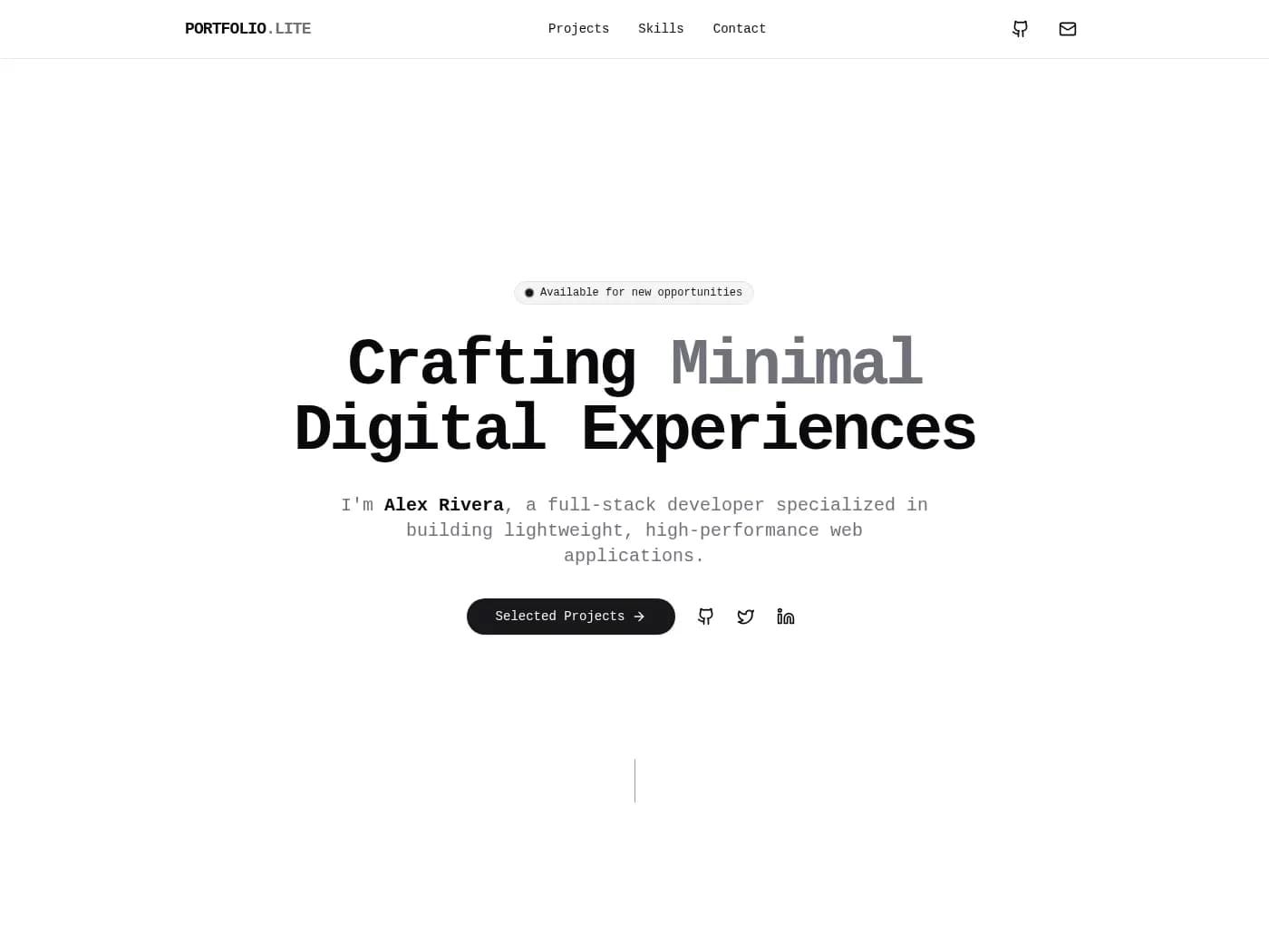 Lite Portfolio Web