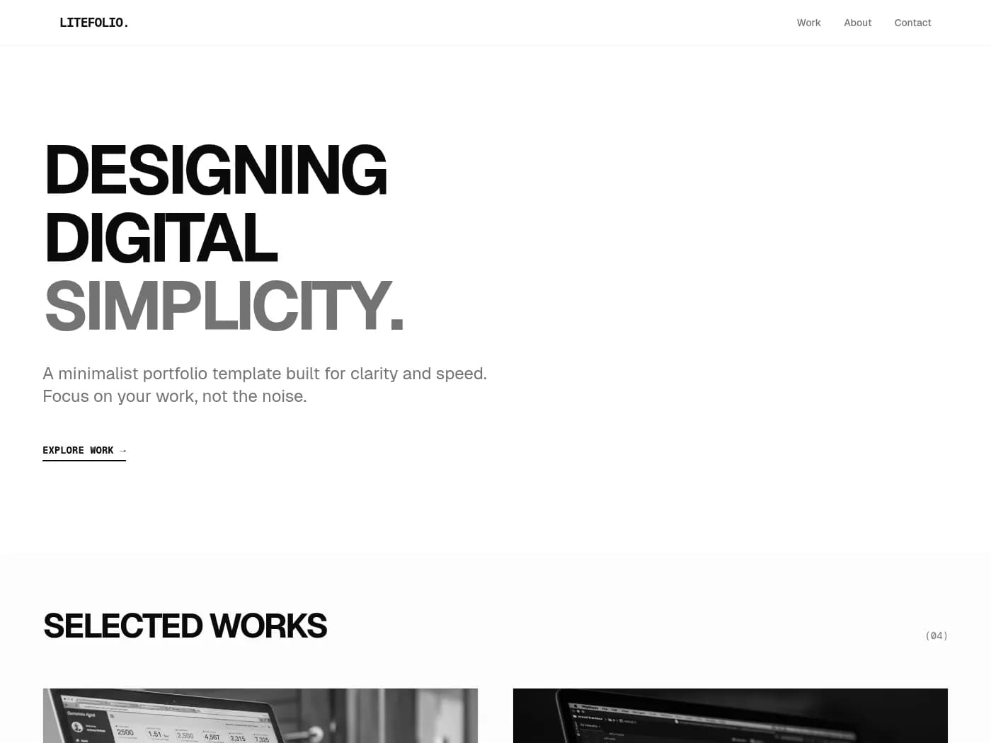 Litefolio Webpage