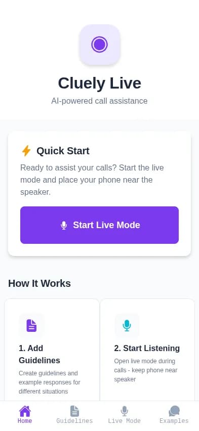 Cluely Live Response