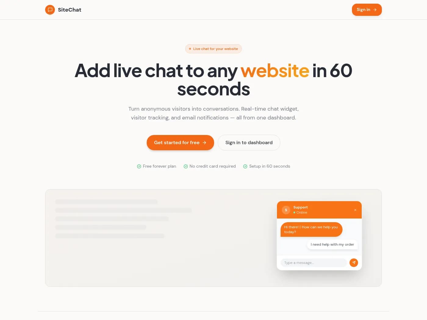 SiteChat Widget