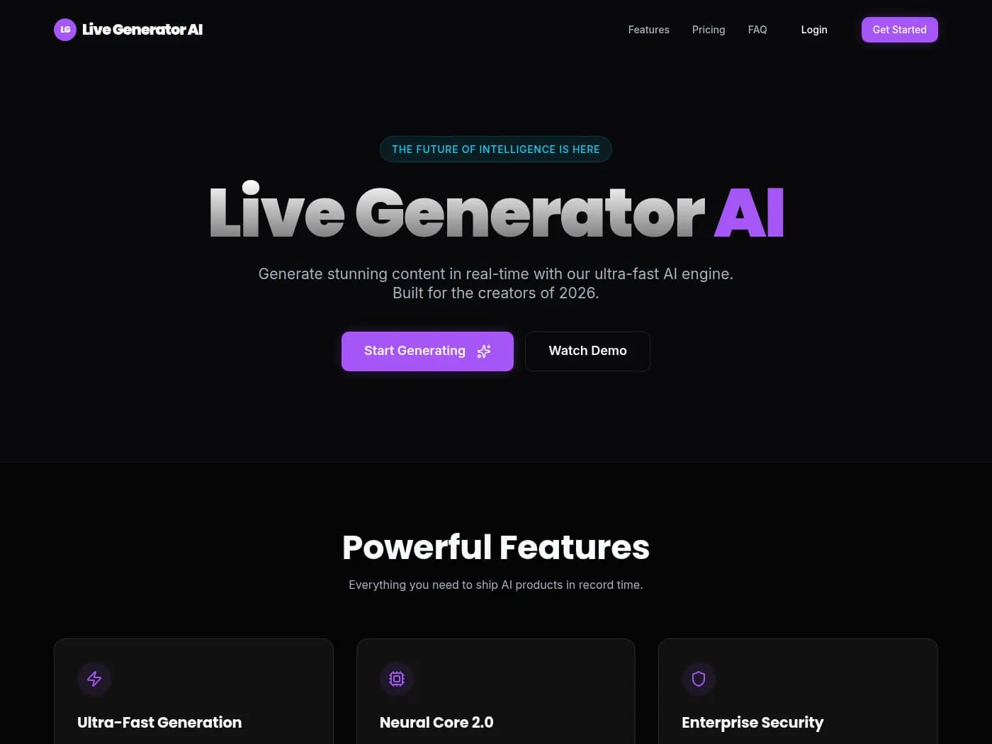 Live Generator AI
