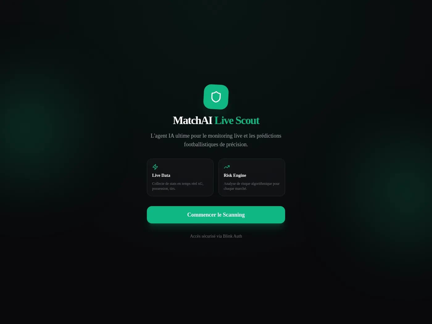 MatchAI Live Scout