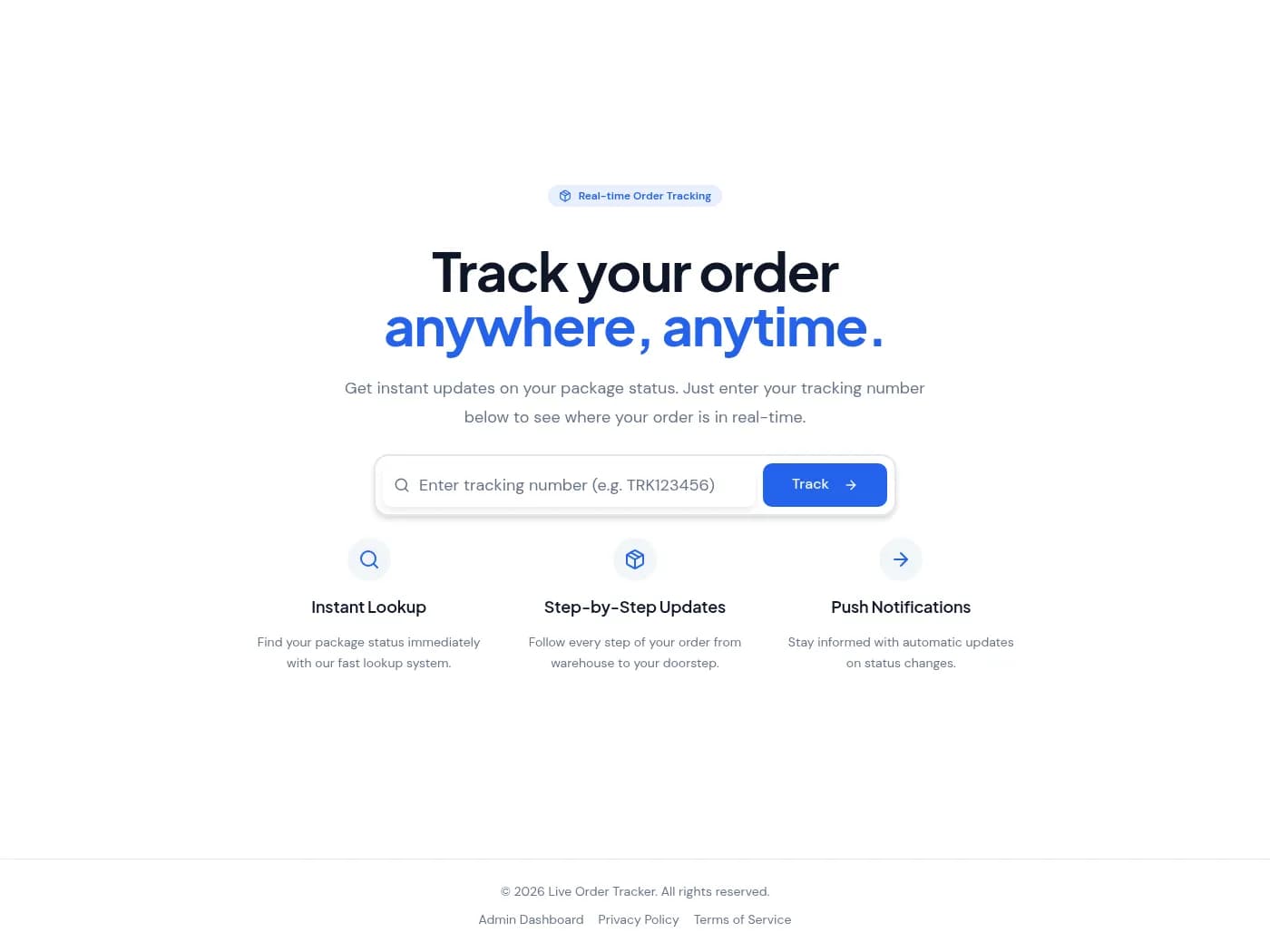 Live Order Tracker