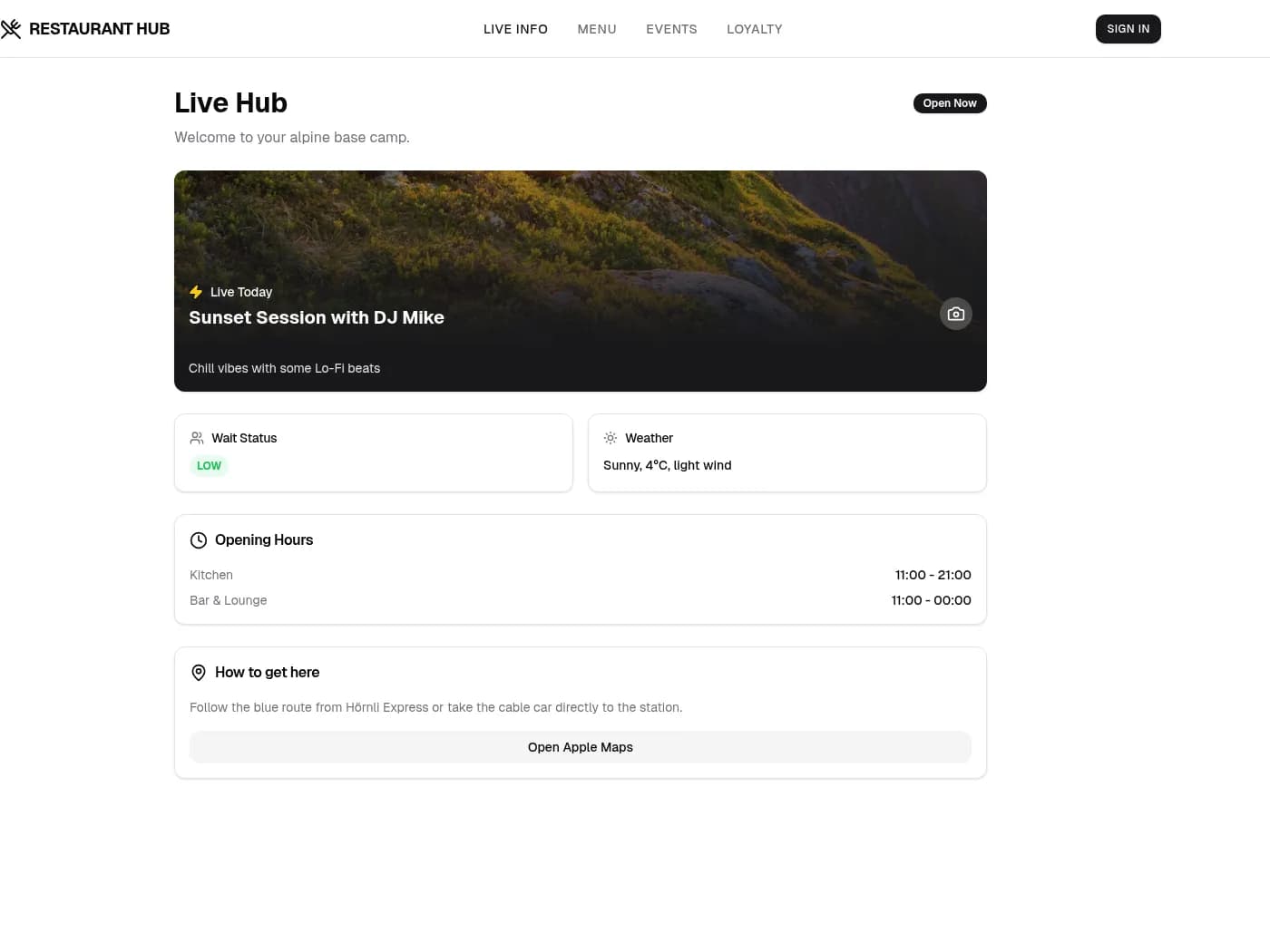 Live Restaurant Hub