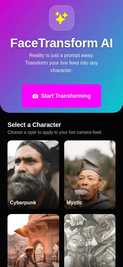 Live Face Transform