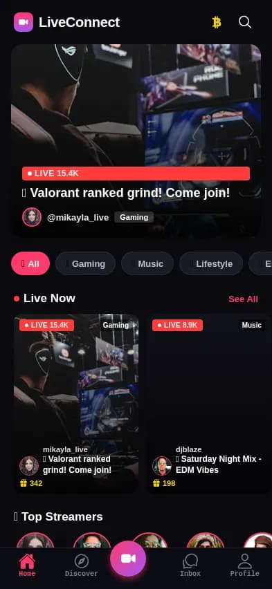 LiveConnect Social Streaming