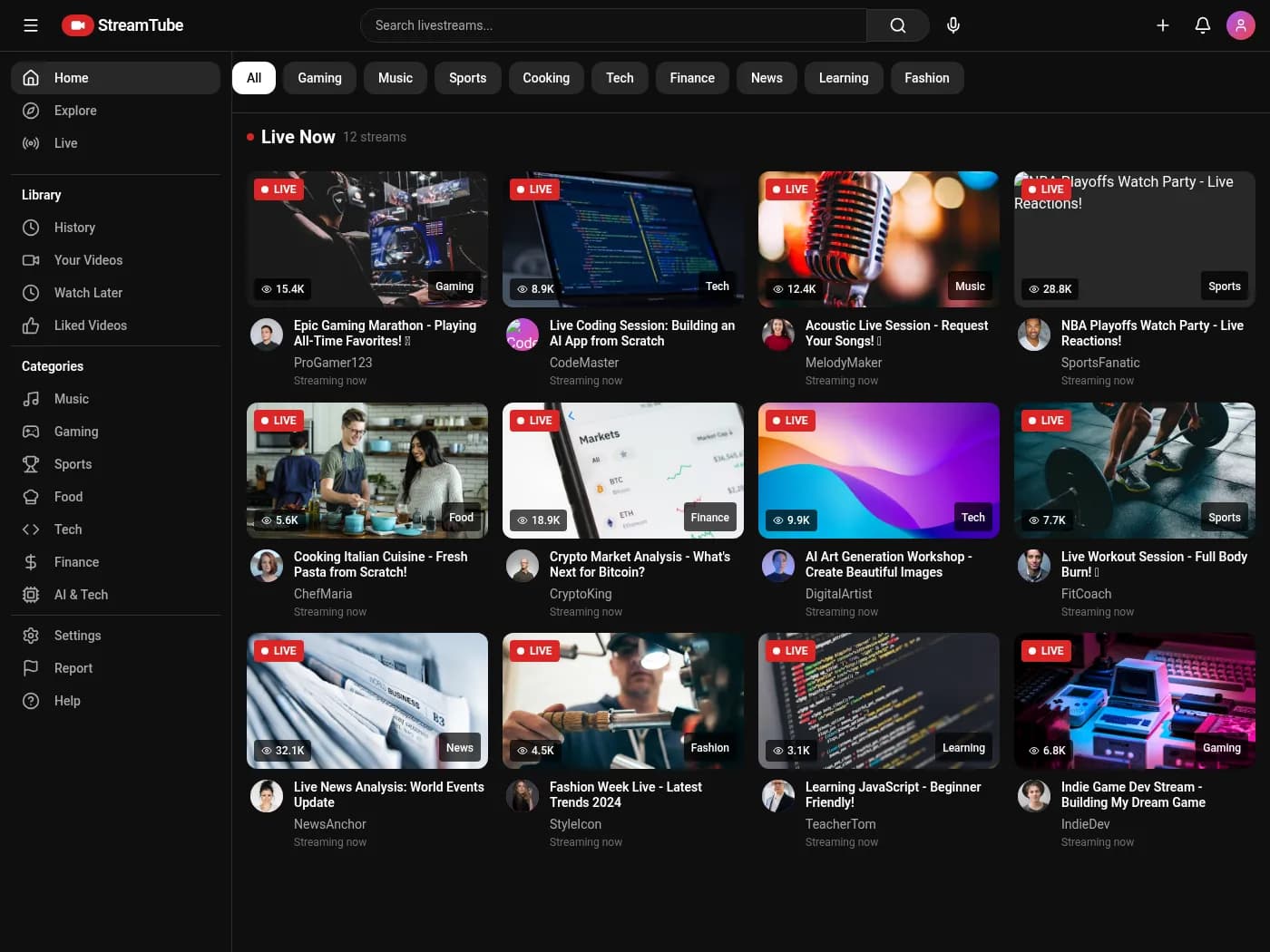 StreamTube Live
