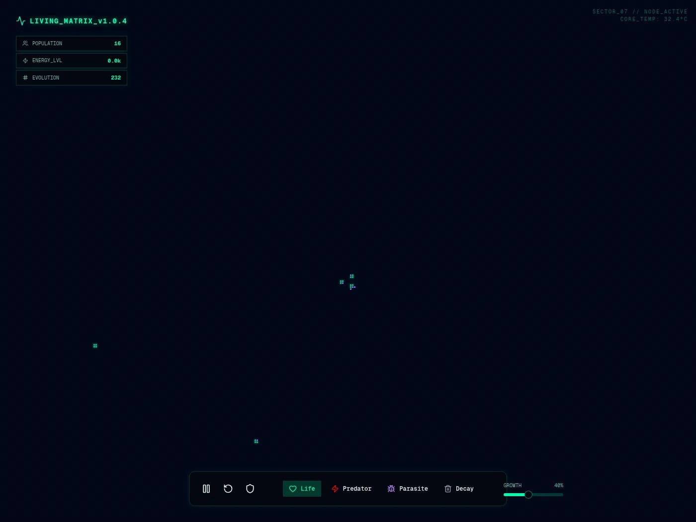 Living Matrix Simulator