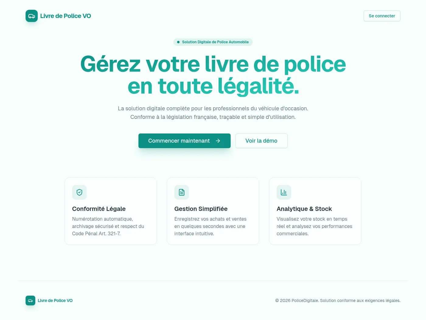 Livre de Police Digitale