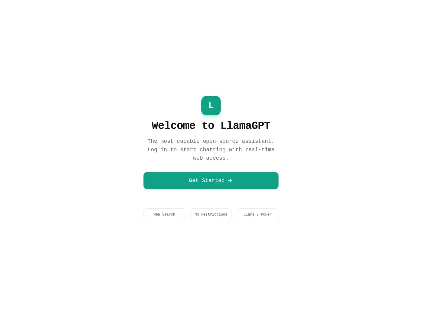 LlamaGPT Web Chat