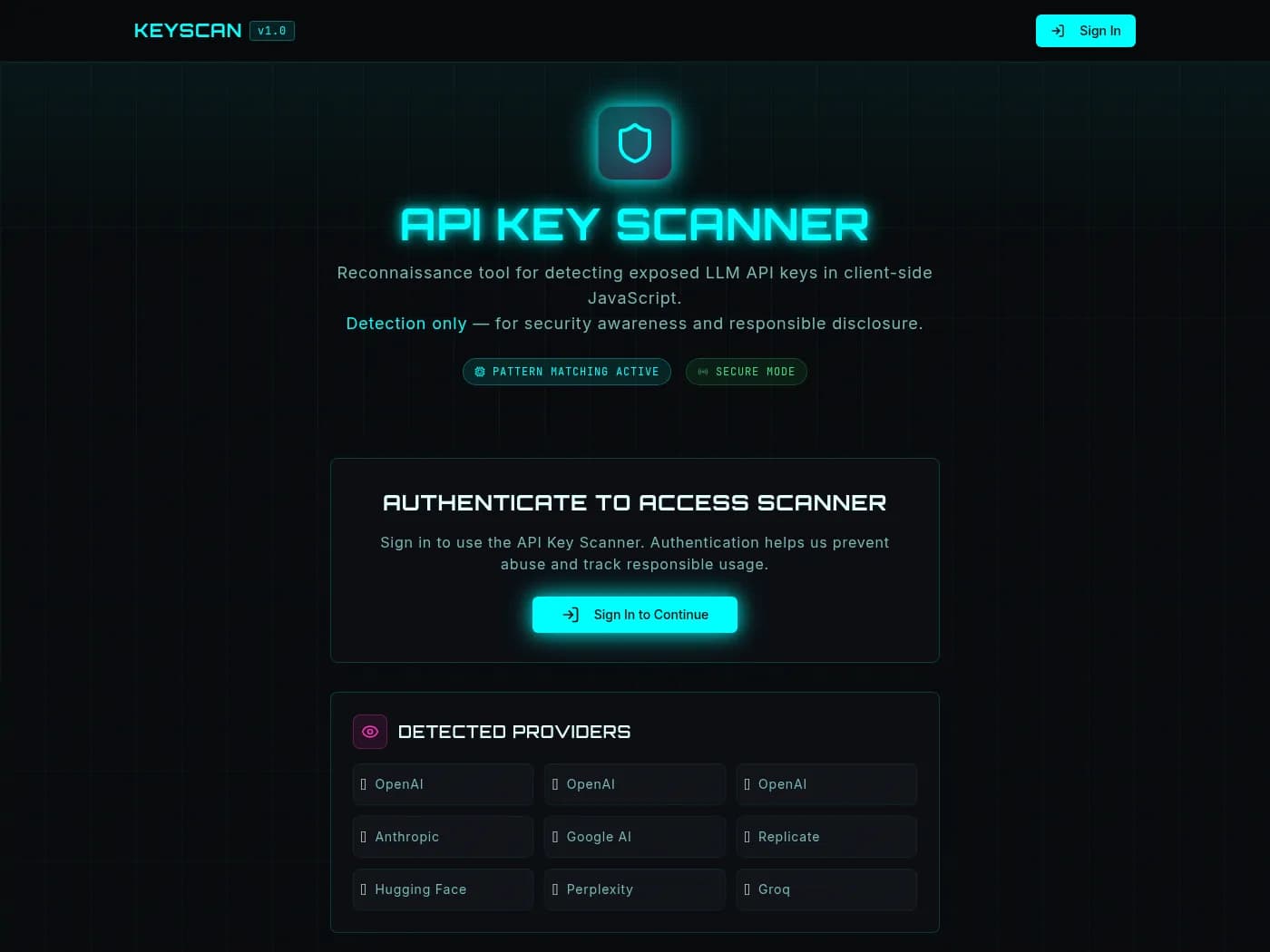 API Key Exposure Scanner