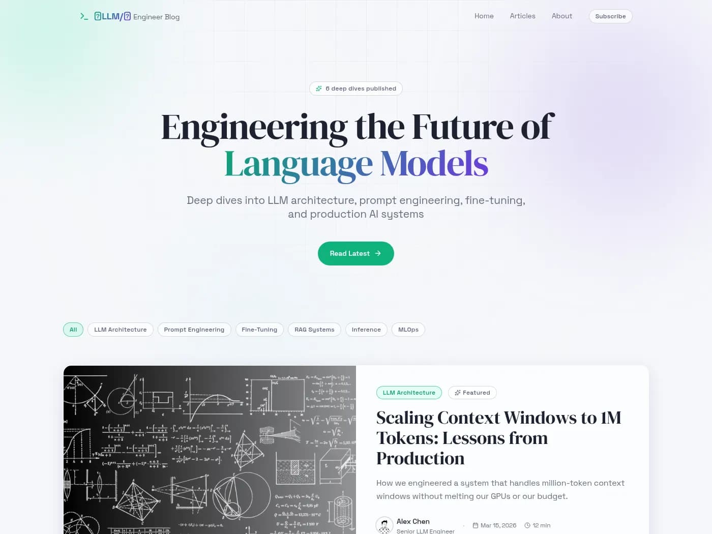 LLM Engineer Blog Glass
