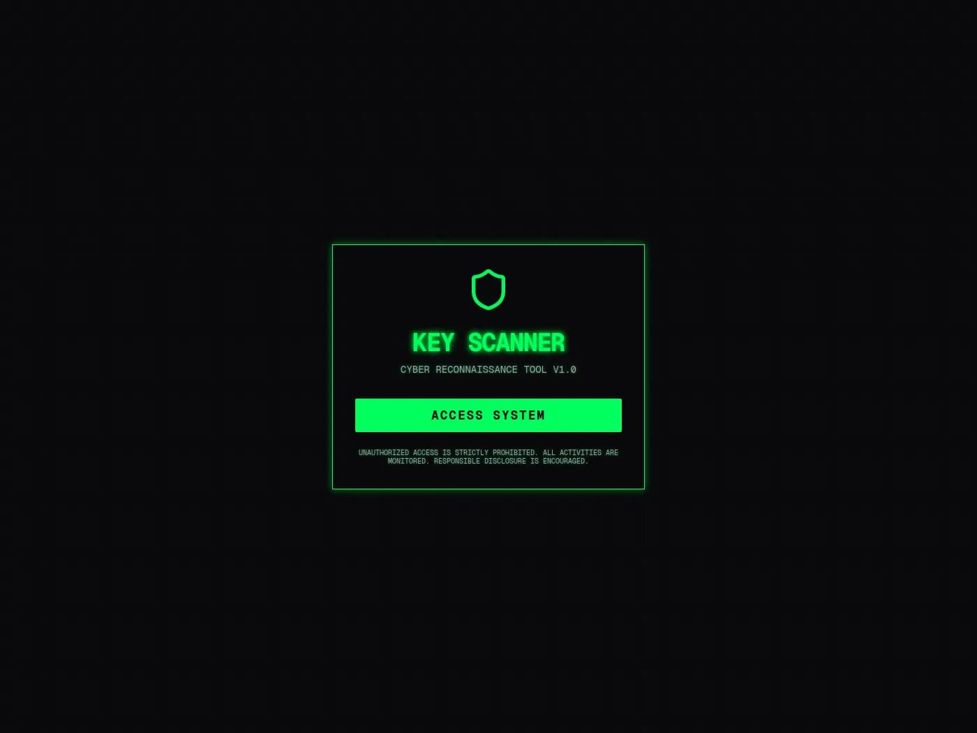 Cyberpunk LLM Key Scanner