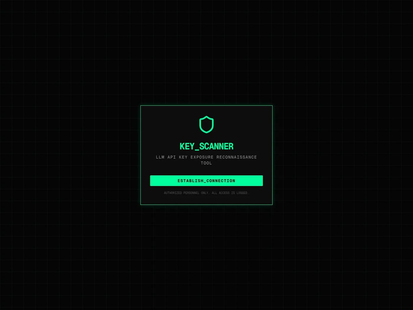 Cyberpunk LLM Key Scanner