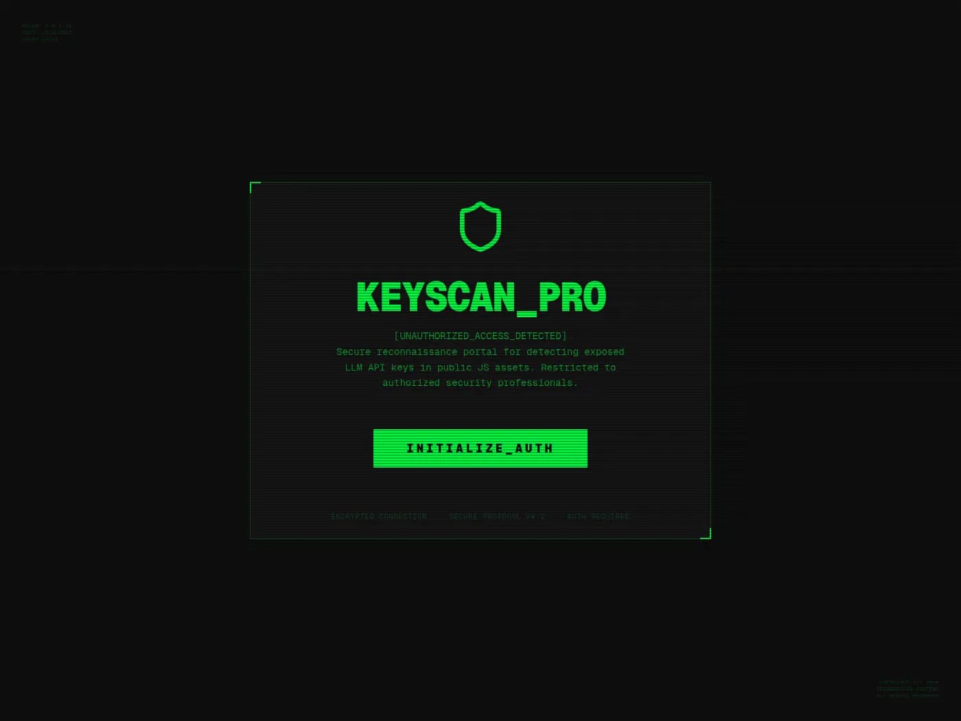 Cyberpunk LLM Key Scanner