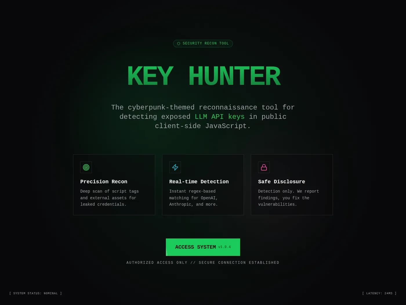 LLM Key Hunter