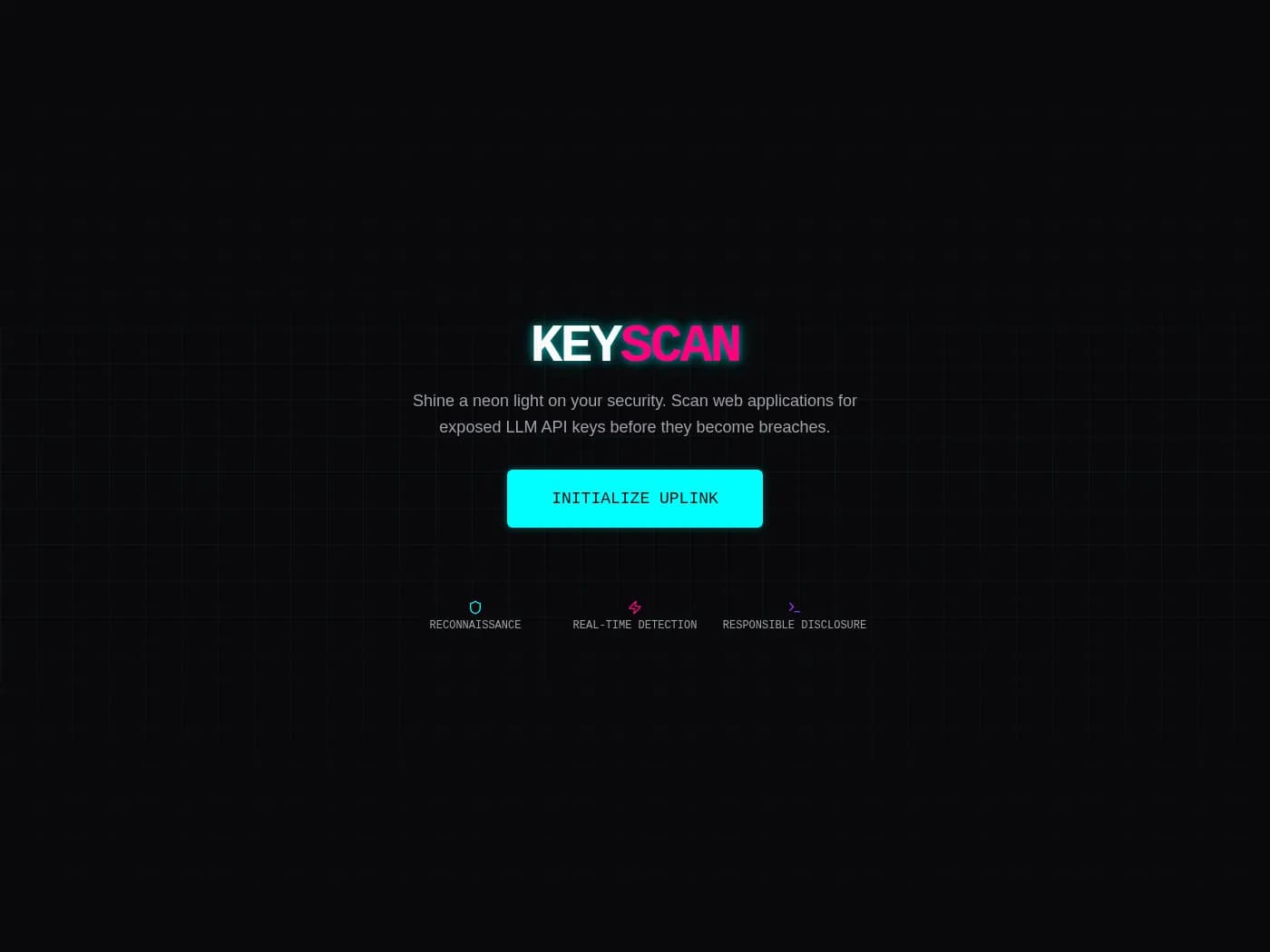 Cyberpunk LLM Key Scanner