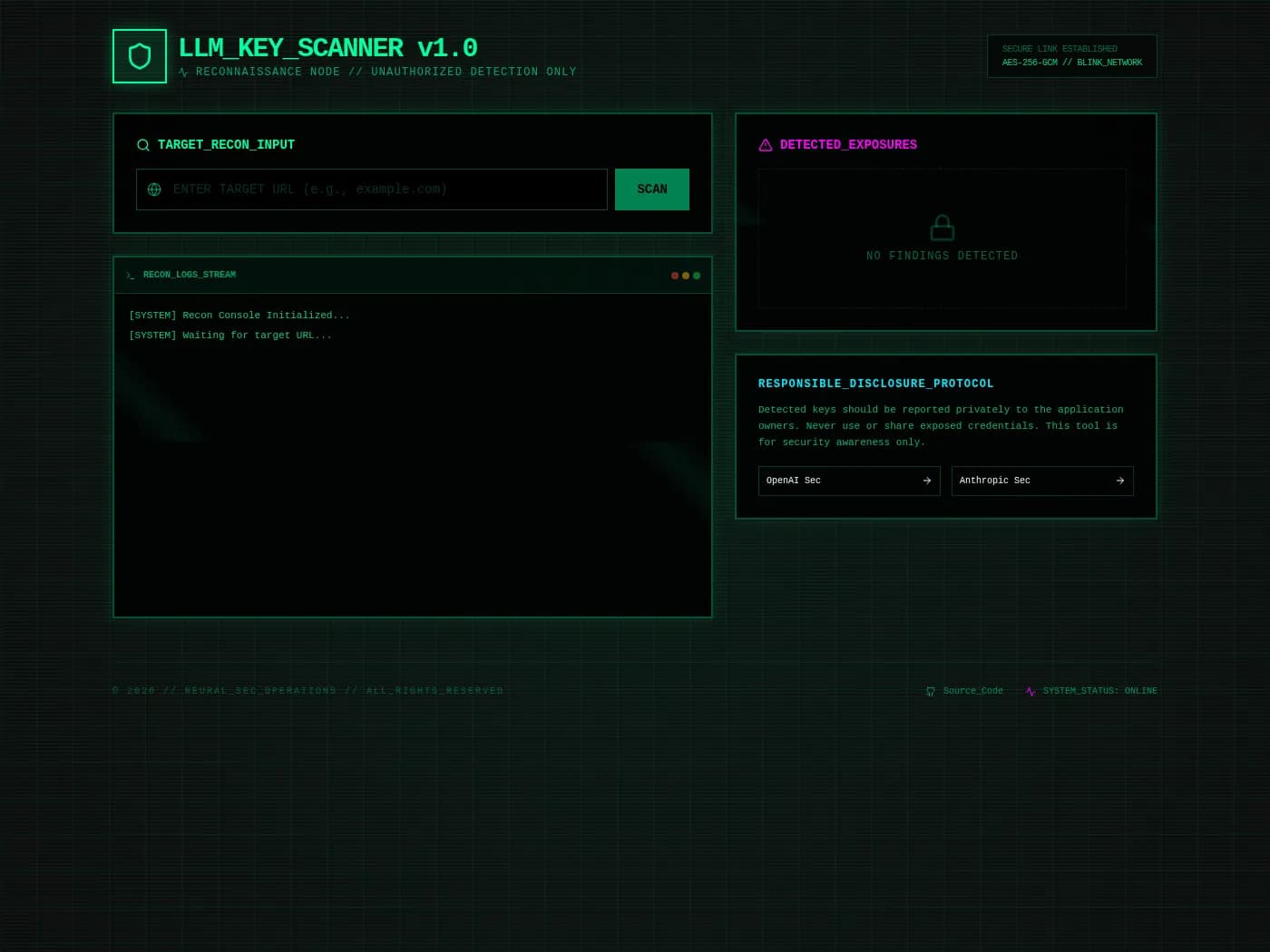 LLM Key Exposure Scanner