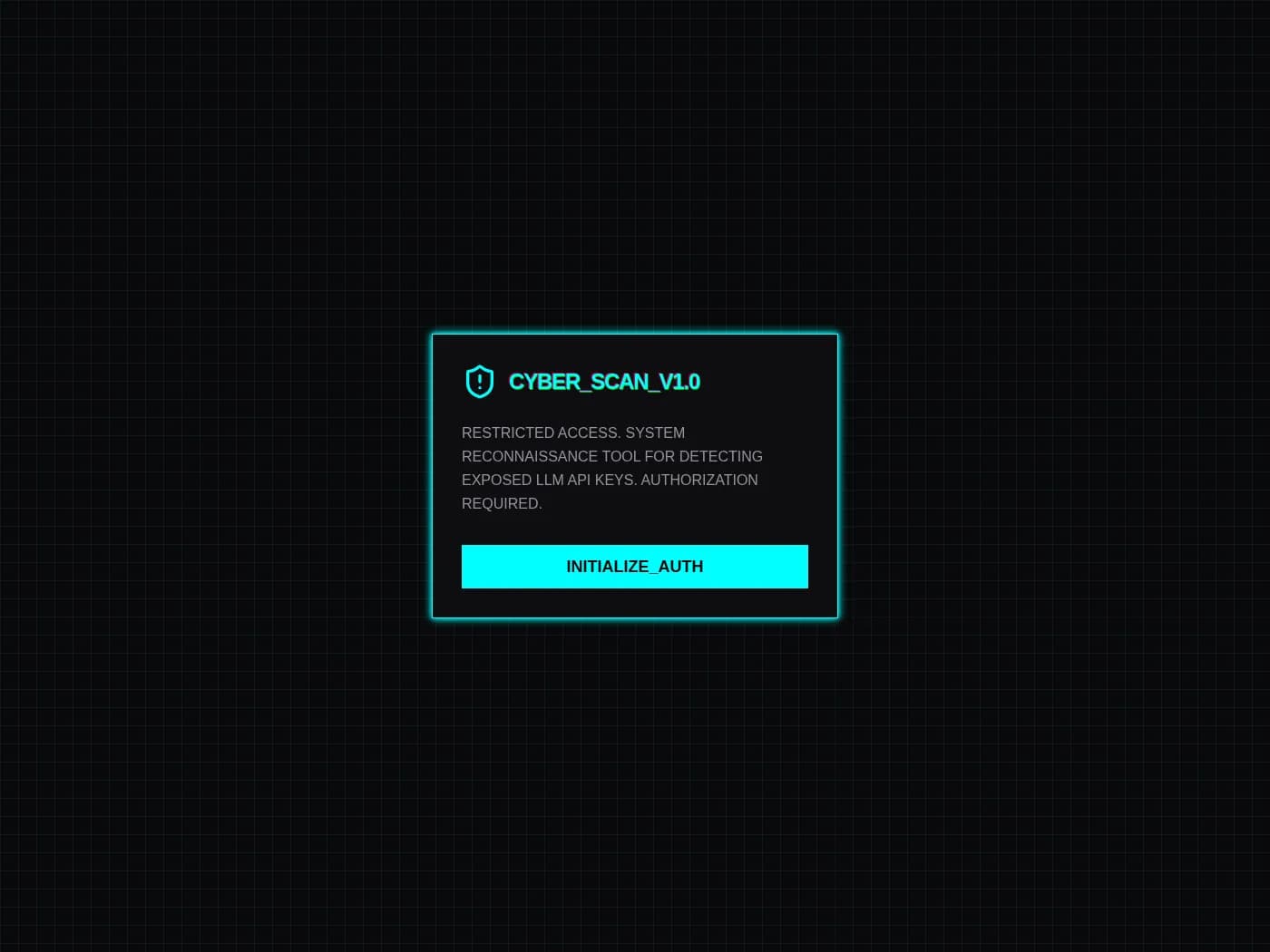 Cyberpunk LLM Key Scanner