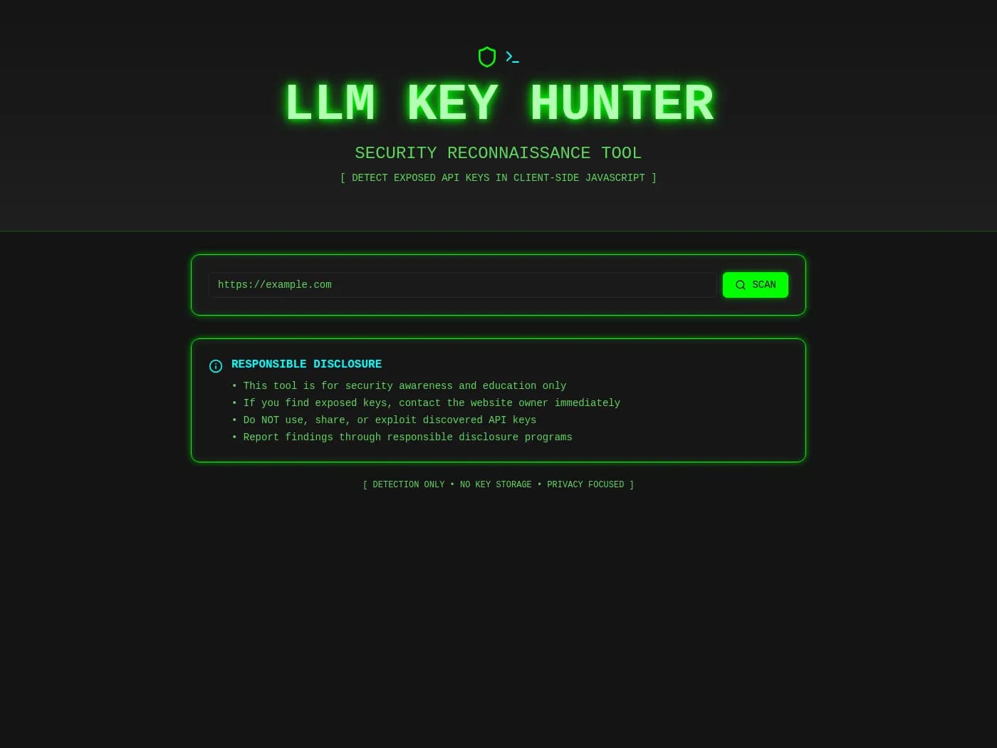 LLM Key Hunter
