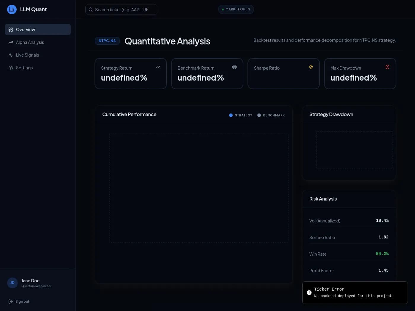 LLM Quant Dashboard