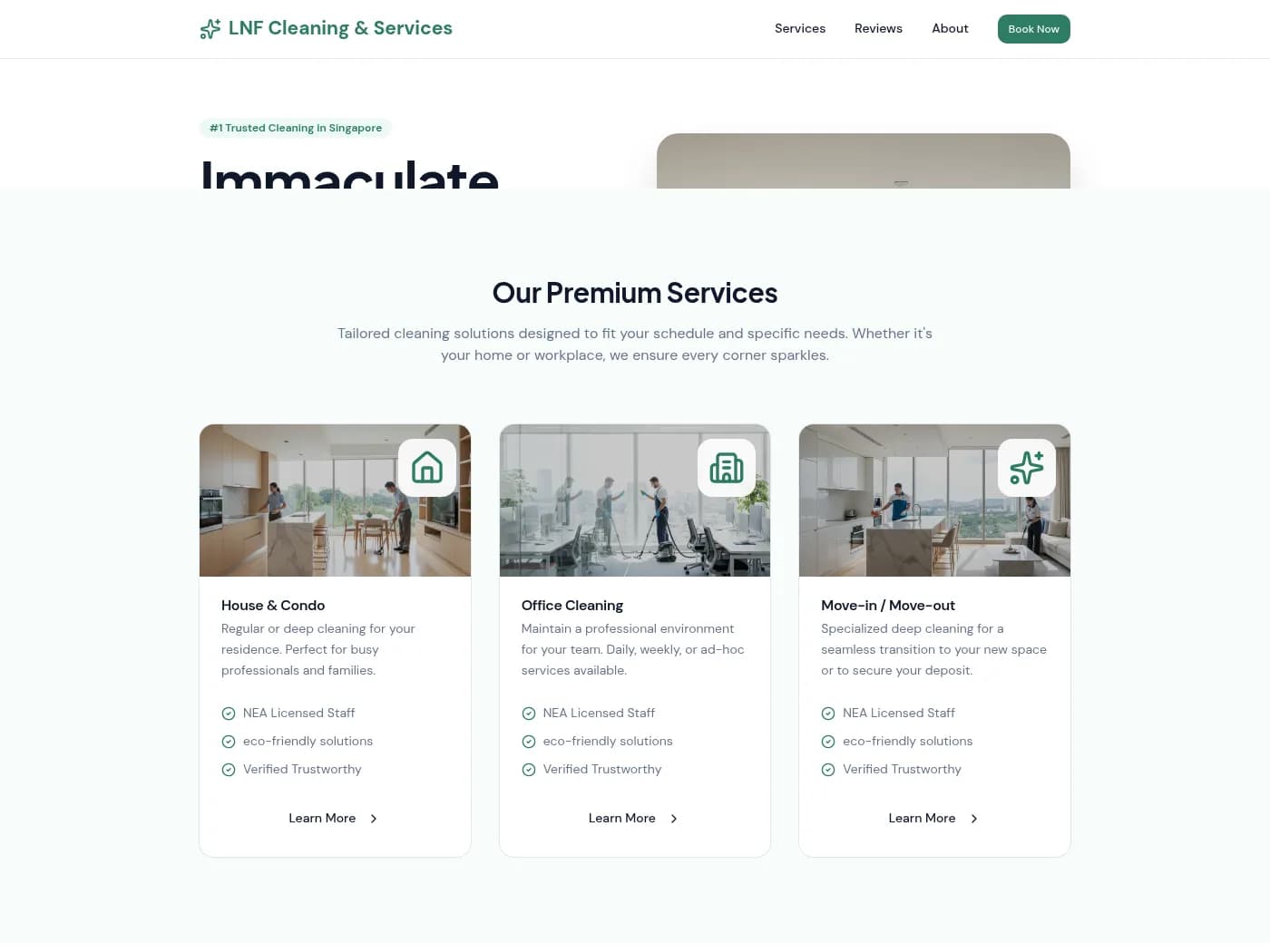 LNF Cleaning Website