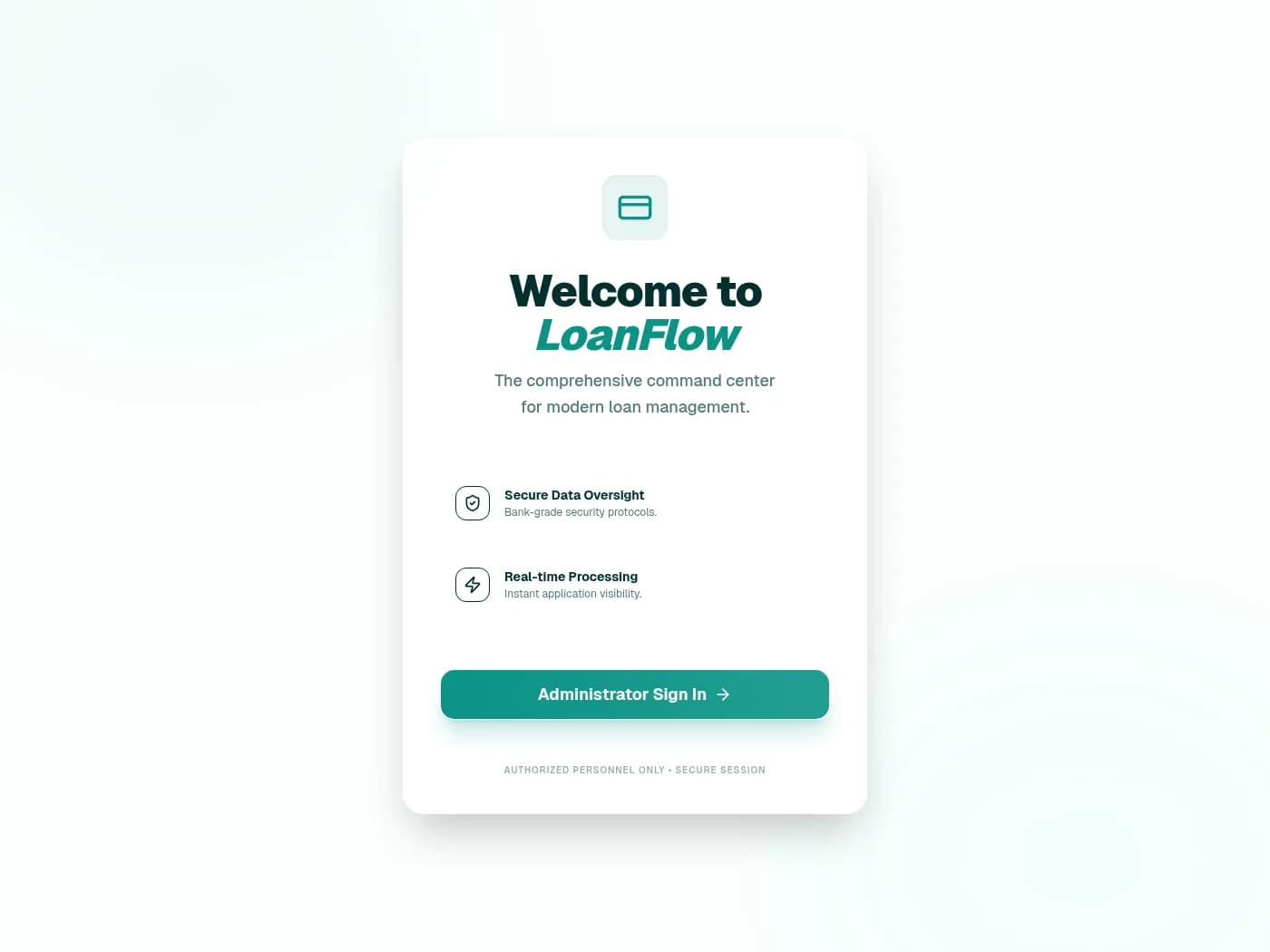 Loan Admin Dashboard