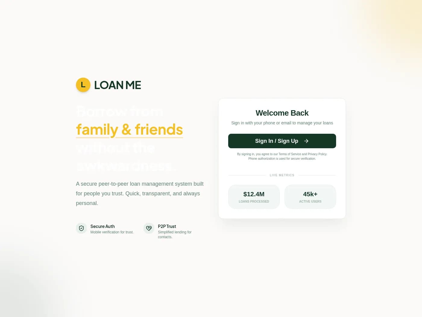 LoanMe Dashboard
