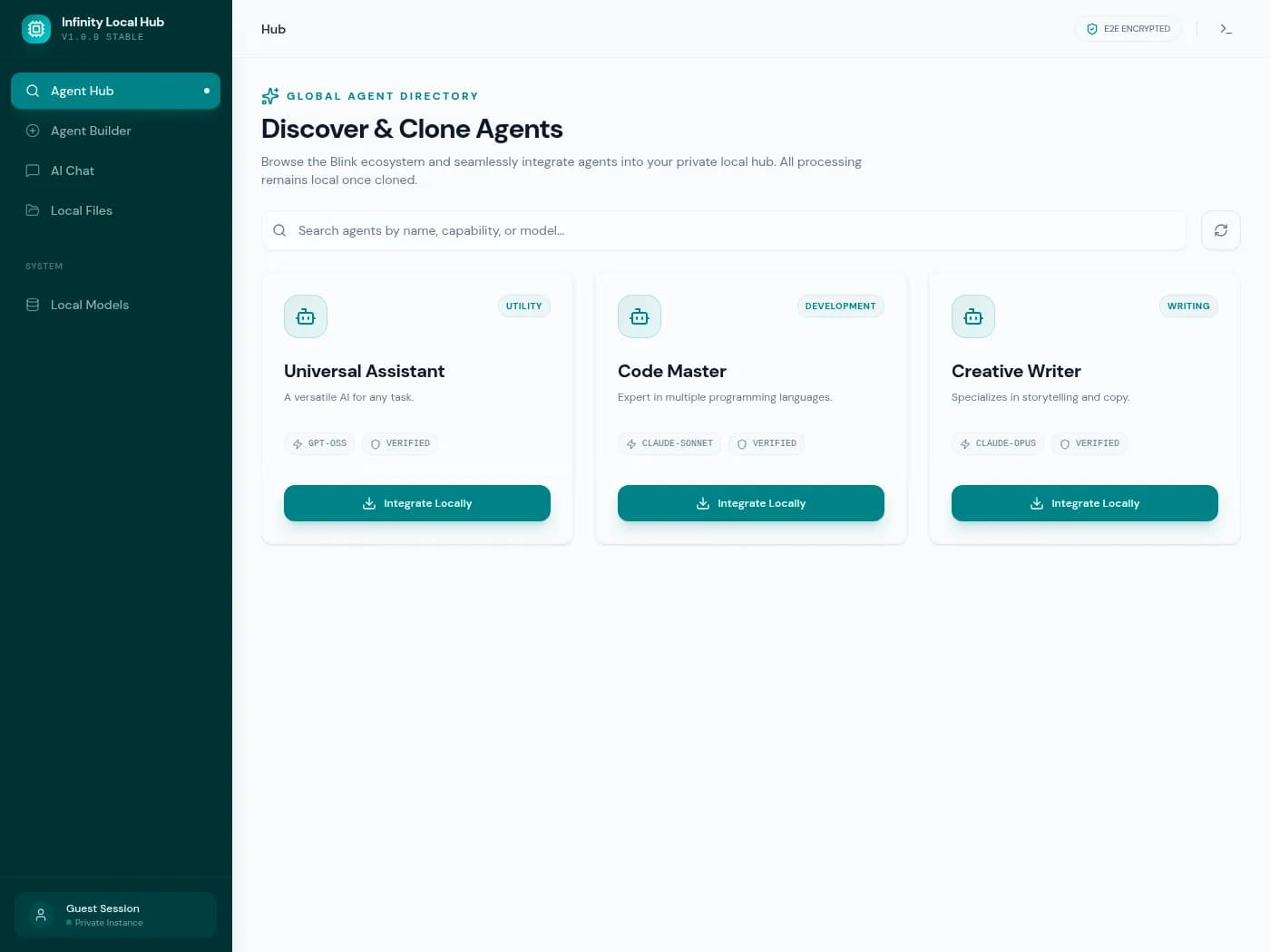Infinity Local AI Hub