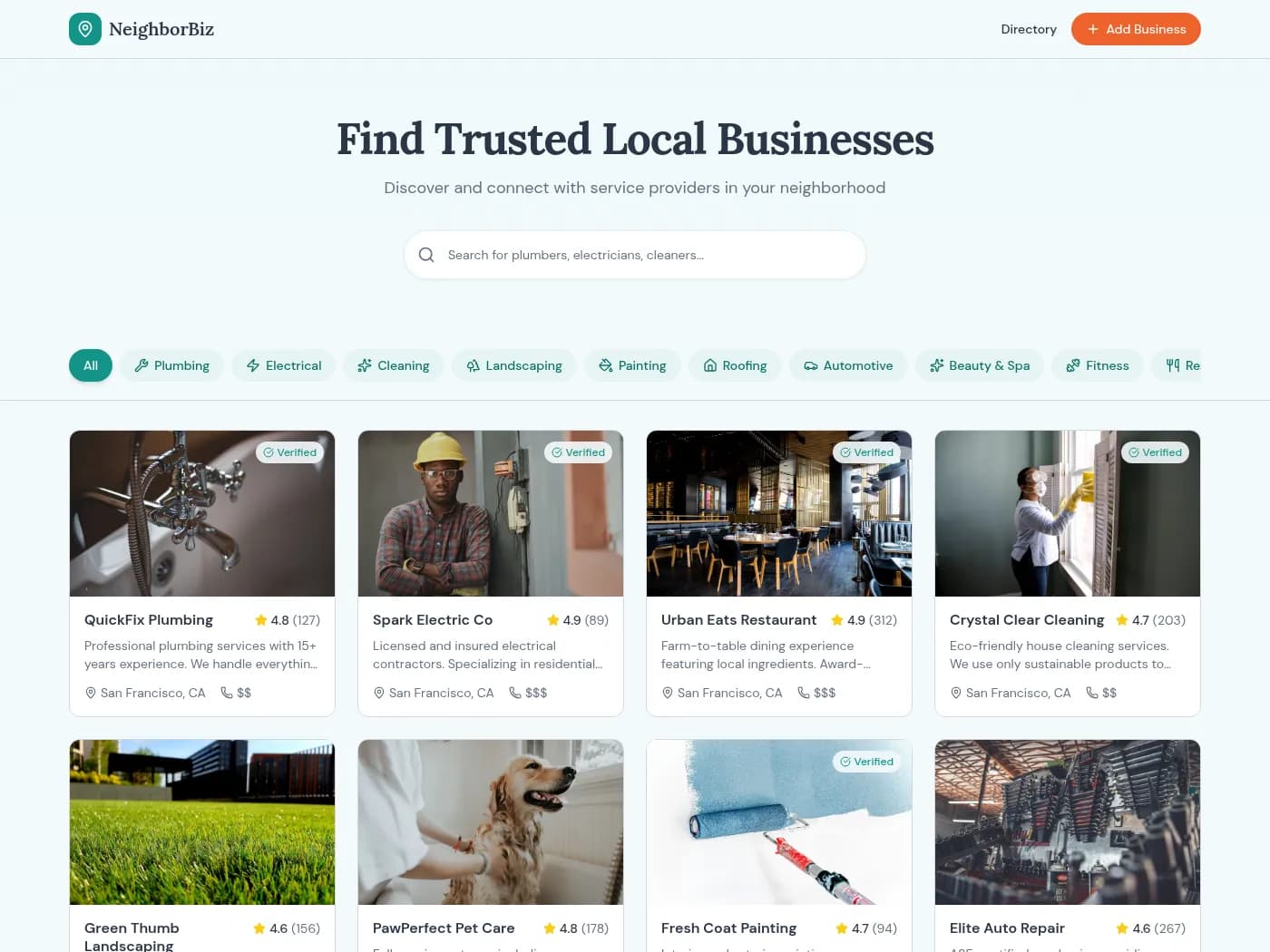 NeighborBiz Directory