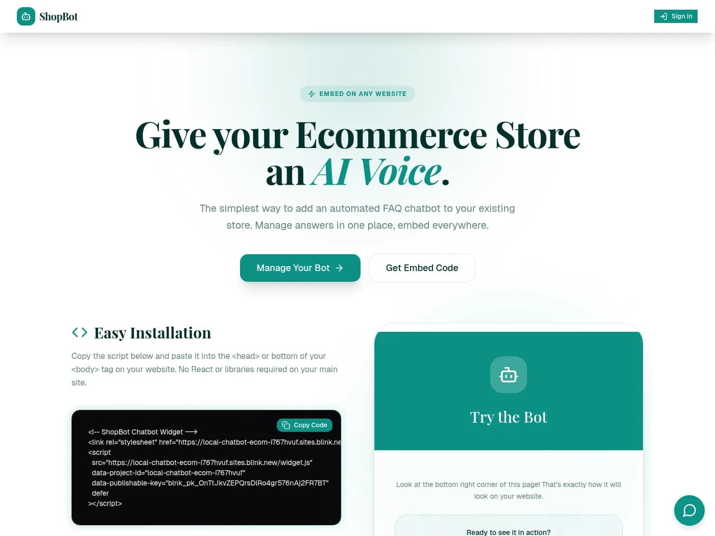 Local Ecom Chatbot