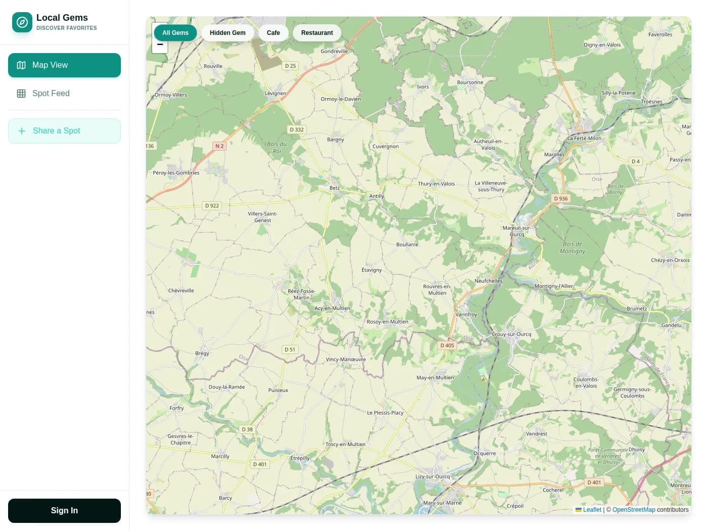 Local Favorites Map