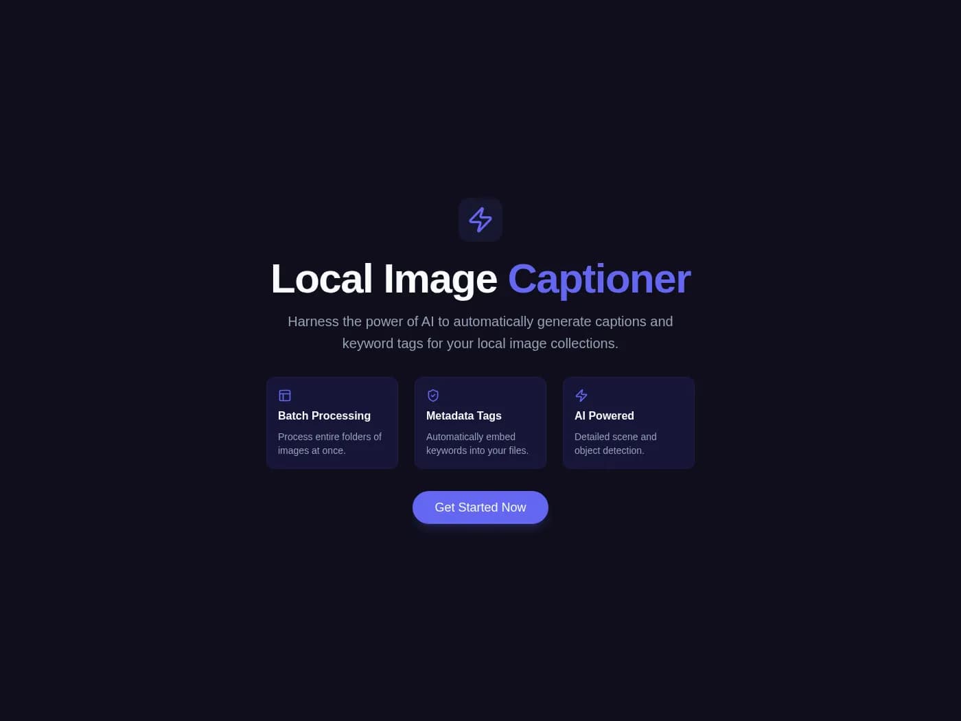 Local Image Captioner