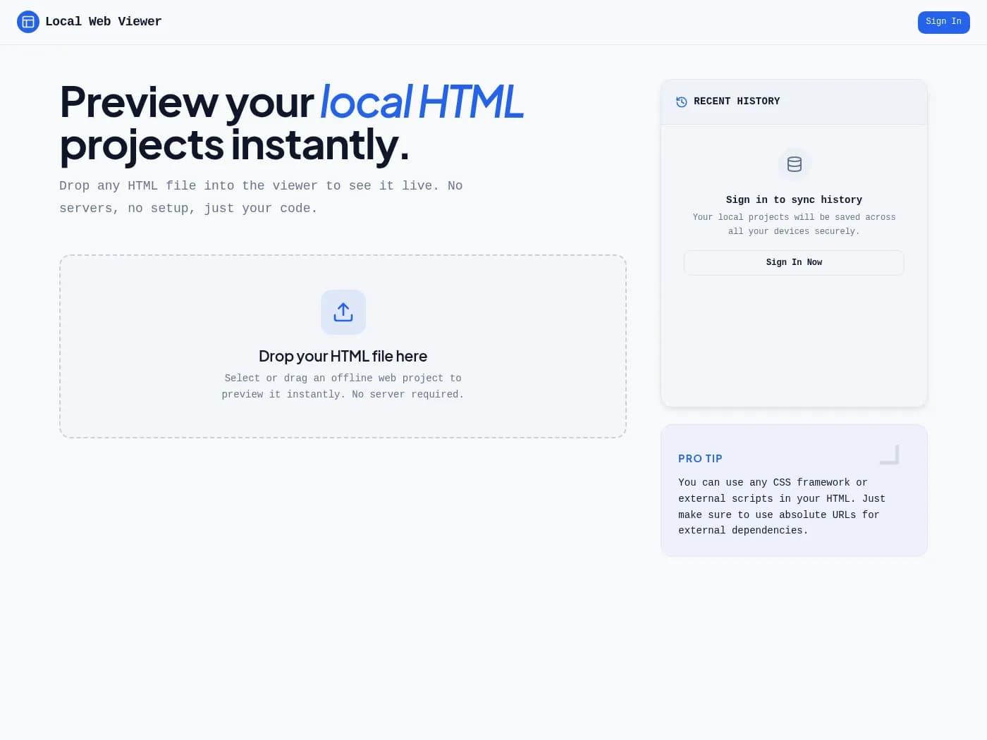Local Web Viewer