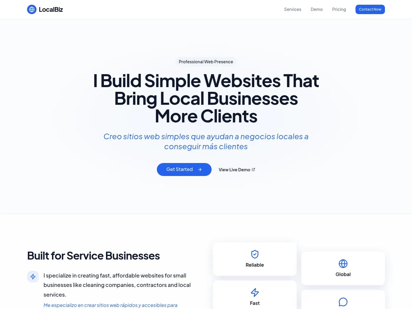 LocalBiz Web Landing